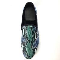 China Elegant Design Snakeskin Mens Loafers Wear Resistant Mens Leather Driving Shoes for sale