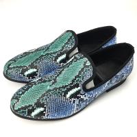 China Elegant Design Snakeskin Mens Loafers Wear Resistant Mens Leather Driving Shoes for sale