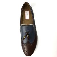 China Mens Leather Moccasins Shoes / Mens Casual Loafers Genuine Leather Upper for sale