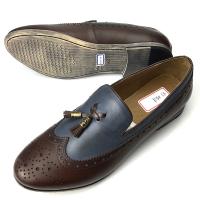 China Mens Leather Moccasins Shoes / Mens Casual Loafers Genuine Leather Upper for sale
