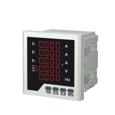 China CN-3UIF35 Five rows led display digital three phase ac A V HZ munlti-function monitoring meter for sale