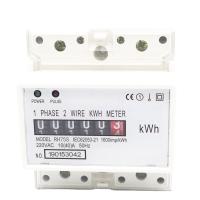 China High DIN Rail Single Phase Two Wire Electronic Watt Power Energy Counter LCD 5+1 Digits Display for sale