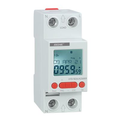 China DT9-163 2-MODULE Programmable Switch AC/DC12V-240V AC 230V 50-60Hz 63A/AC1 for sale