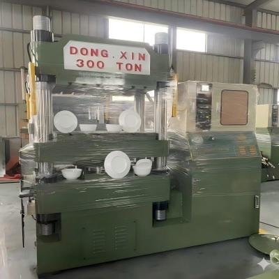 China Melamine Short Cycle Hydraulic Press Machine 300 Ton 700x800mm Table Size for Tableware Making for sale