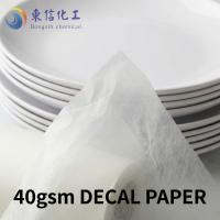 China 40gsm Melamine Decal Base Paper Break Resistant 100gsm for Tableware Molding for sale
