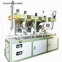 China Dual Station Automatic Edge Grinding Machine for Melamine Trays Plates Cups 600-800 Pcs/H for sale