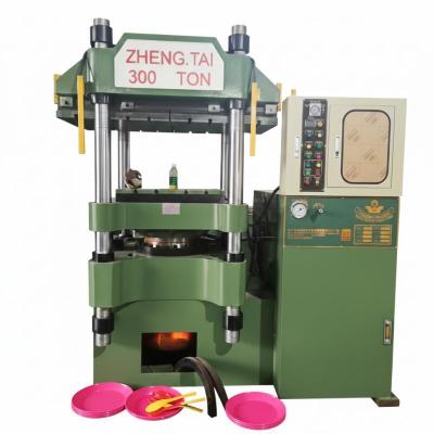 China 300 Ton Fully Automatic Melamine Crockery Hydraulic Press Machine PLC Control 700x800mm Table for sale
