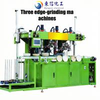 China 2KW Three Station Full Automatic Grinding Machine for Melamine Edge Finishing 600-840 Pcs per Hour for sale