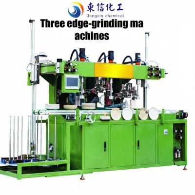 China 2KW Three Station Full Automatic Grinding Machine for Melamine Edge Finishing 600-840 Pcs per Hour for sale