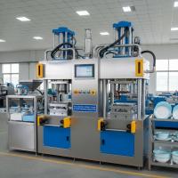 China PLC Control Double Color Melamine Press Machine 200-350 Ton for Bi Color Tableware Production for sale