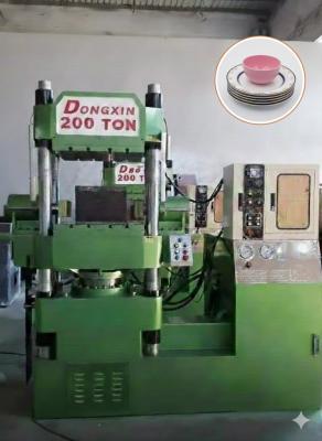 China Compact Melamine Tableware Moulding Machine 220V 380V PLC Touchscreen Hydraulic Press for Small Manufacturing for sale