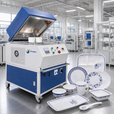 China Stainless Steel Melamine Preheating Machine with 3-stage Voltage Switching and 110℃ Preheating Within 60 Seconds for sale