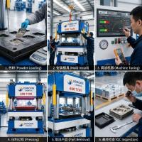 China Custom Industrial Melamine Tableware Hot Press Machine 400 TON Double Color for sale