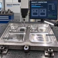 China Two-Cavity Melamine Compartment Tray Mold for Compression Molding with Customized Layout and P20 / 718 Steel Construction for sale