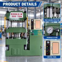 China 300T PLC Hydraulic Melamine Press Machine with 700 × 800 mm Table for Tableware Compression Molding for sale
