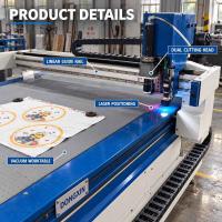 China Automatic CNC Melamine Decal Paper Cutting Machine with Optical Positioning and Custom Contour Cutting for sale