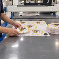 China Precision Automatic Cutter For Melamine Dinnerware Decal for sale
