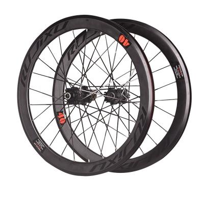 China RUJIXU PRO S40 Carbon Braking Wheelset 20-Inch 451/406 with Disc Brake System - Front 708g Rear 855g for sale