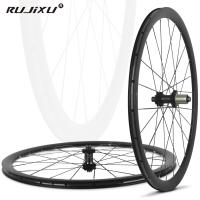 China RUJIXU 700C 35mm Deep Section Road Bike Wheelset with Disc Brake and 1860g Weight for sale