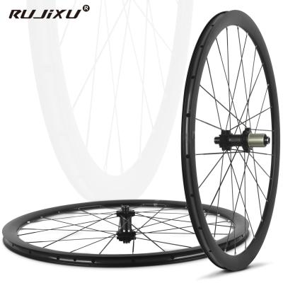 China RUJIXU 700C 35mm Deep Section Road Bike Wheelset with Disc Brake and 1860g Weight for sale