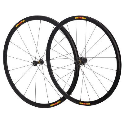 China RUJIXU 700C V-Brake Road Bike Wheel Set - 30mm/40mm/50mm Aluminum Alloy with 16-21 Spoke Holes for sale