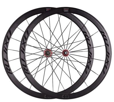 China V-Brake Carbon Fiber 700c Wheel Set with 40mm Rim Height and 1925g Weight for Bike Racing for sale