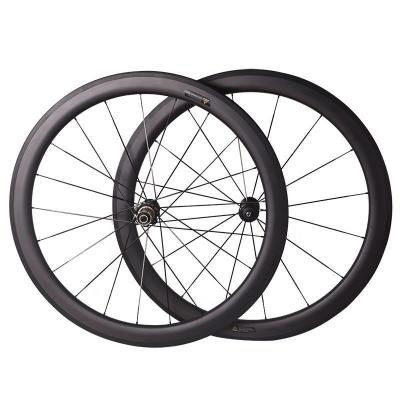 China 700c Carbon Fiber Road Bike Wheel Set 38/50/60/88mm V/C Brake Pillar 1423 Spokes for sale