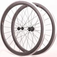 China 12K Carbon Fiber Road Bike Wheelset 700C R13 Brake System 38mm Depth 23mm Width for sale