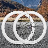 China RUJIXU 700C Carbon Fiber Road Bike Wheelset - 5853mm Rim Depth, 2000g Weight, 24H Straight Pull Spokes for sale