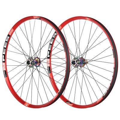 China RUJIXU Aluminum Alloy MTB Wheelset 26/27.5/29 Inch with 33.6mm Rim Width and 6-Pawl Hub for sale