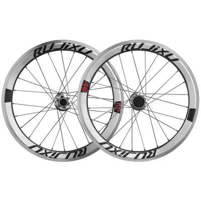 China RUJIXU 20 Inch Folding Bike Wheel Set with Disc Brake - 406/451 Size, 120 Ring Hub, 1839g Weight for sale