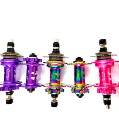 China RUJIXU 32H MTB Rear Hub Single Speed 14T Flywheel 6 Pawl 3 Teeth Aluminum Alloy Rainbow Color for sale