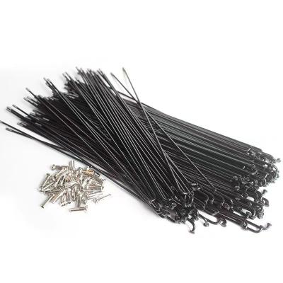China 2mm Stainless Steel Bicycle Spokes with Black J-Bend Design - Taiwan Xieda Pillar 1423 Compatible for sale