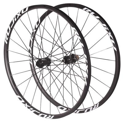China 26 Inch MTB Wheelset 24H Spoke Hole Ultralight Aluminum Alloy Rim Disc Brake Wheelset 1590g for sale