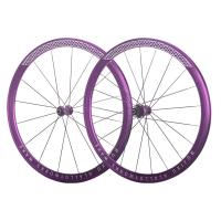 China 700c V-Brake Road Bike Wheelset with Straight Pull Spokes - 30mm 1650g, 40mm 2000g, 50mm 2350g Aluminum Alloy Clincher for sale