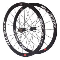 China Ultra Light 700c Road Bike Wheelset 40mm Carbon Fiber Hub 18-21H Rim 1740g for sale