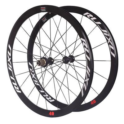 China Ultra Light 700c Road Bike Wheelset 40mm Carbon Fiber Hub 18-21H Rim 1740g for sale