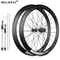 China 700C Six Claw V Brake Wheelset Aluminum Alloy Rim Carbon Fiber HUB Road Bicycle 30mm 40mm 50mm for sale