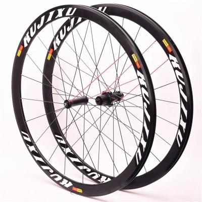 China 38mm Road Bike Wheelset Aluminum Alloy 24H Disc Brake Center Lock 12x100mm 12x142mm for sale