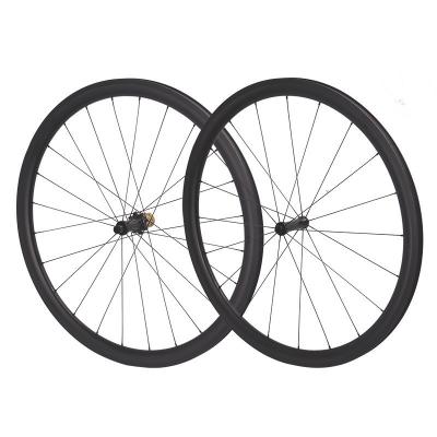 China RUJIXU 700C Carbon Fiber Wheelset 60T Ratchet 1400g with V/C and Disc Brake Compatibility for sale