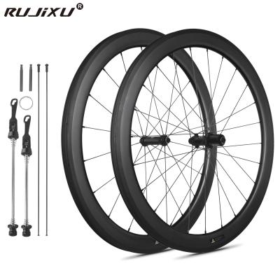 China Customizable 700C Carbon Fiber V-Brake Wheelset with 38-60mm Rim Height and 150kg Weight Limit for sale