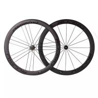China Toray Carbon V-Brake Wheelset 50mm Tubeless Racing Bike Wheels - 1500g Total Weight, Shimano Compatible for sale