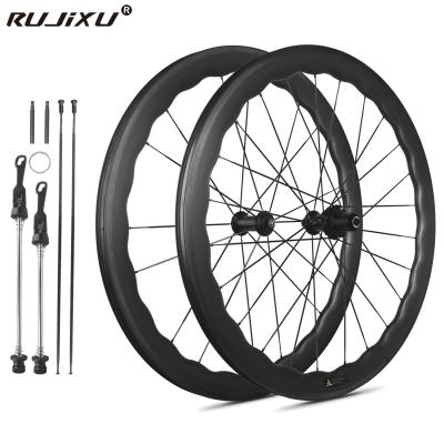 China 120 Sound HUB Road Bike Clincher Wheelset 50-45mm Carbon Rim 16-24h Spoke Hole for sale