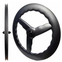 China 700C Carbon Road Bike Wheelset 3 Spoke 70mm Depth Disc Brake Rear Fixed Gear for sale