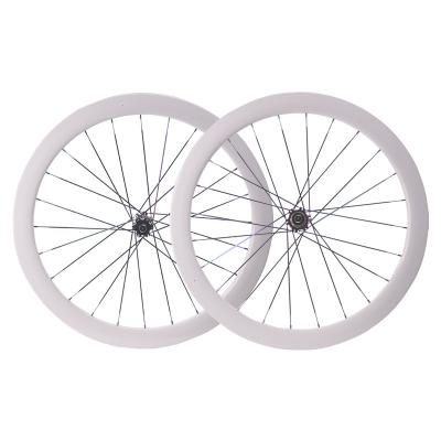 China 700C Carbon Fiber Road Bike Wheelset 50mm Center Lock Disc Brake BXM Spoke Wheels 1750g for sale