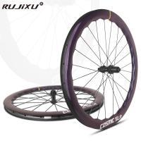 China 700C Carbon Road Bike Wheel Set 5045mm Rim 6 Claw Hub Center Lock Disc Brake Variable Speed for sale