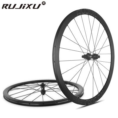China Ultra Light 700c Single Speed Bicycle Wheelset - 35mm Rim, 36T Ratchet Hub, Disc Brake Compatible, 1715g Weight for sale