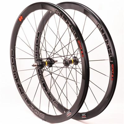 China 40mm Deep 700C Fixed Gear Wheelset with V-Brake Compatibility - Front 970g Rear 1145g Single Speed Bicycle Rims for sale