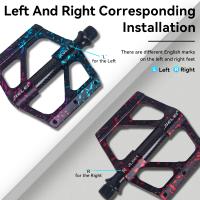 China JIELEI Aluminum Alloy Bicycle Pedals 294.4g Ultralight with 3 Bearings for Road and Mountain Bikes for sale