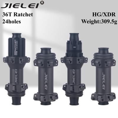 China JIELEI 36T Straight-Pull 24-Hole Road Bike Hub 7075 Aluminum Center Lock 100x12 142x12mm for sale